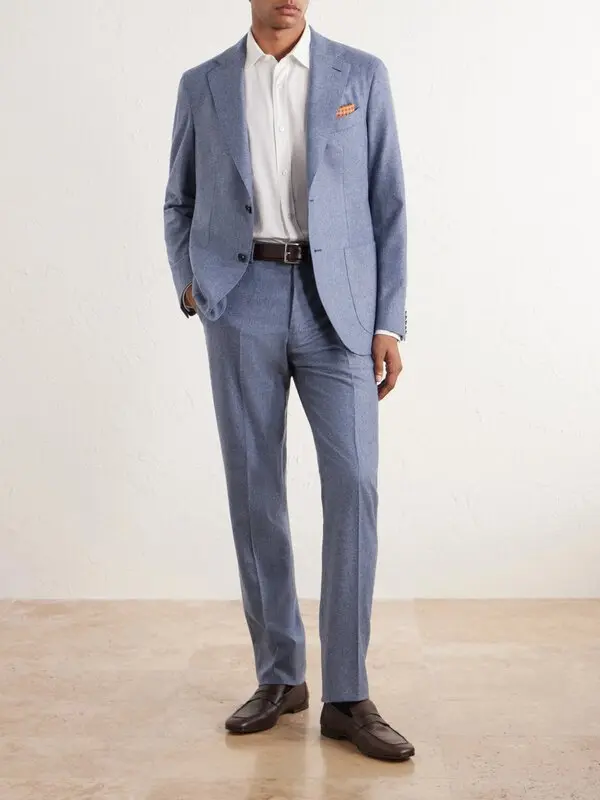 Caruso Wool And Cashmere-blend Flannel Suit Jacket