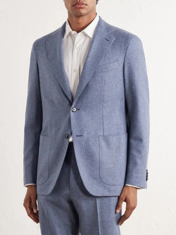 Caruso Wool And Cashmere-blend Flannel Suit Jacket