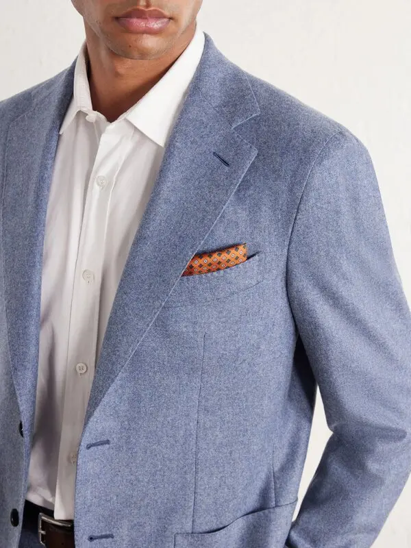 Caruso Wool And Cashmere-blend Flannel Suit Jacket