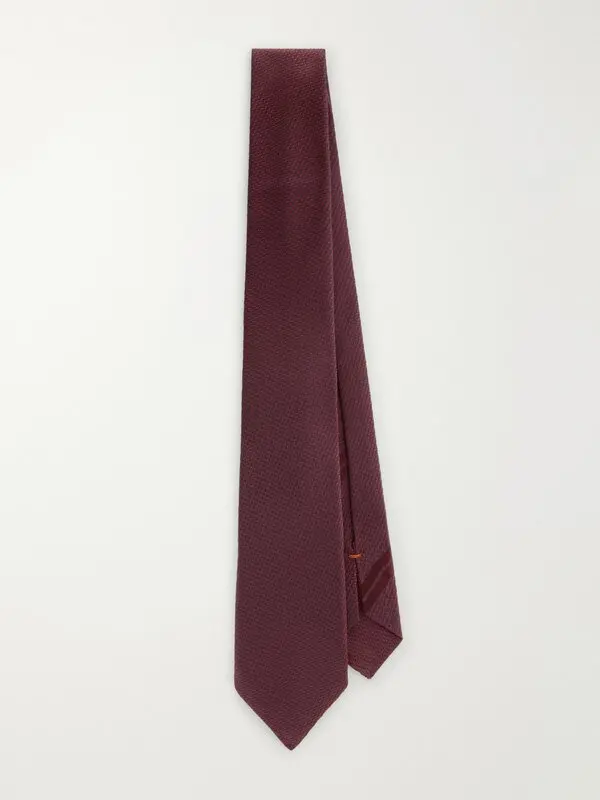 Zegna 8cm Silk-twill Tie - Burgundy