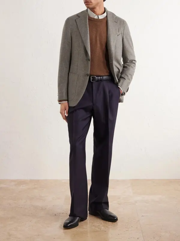 Caruso Aida Wool And Cashmere-blend Twill Blazer