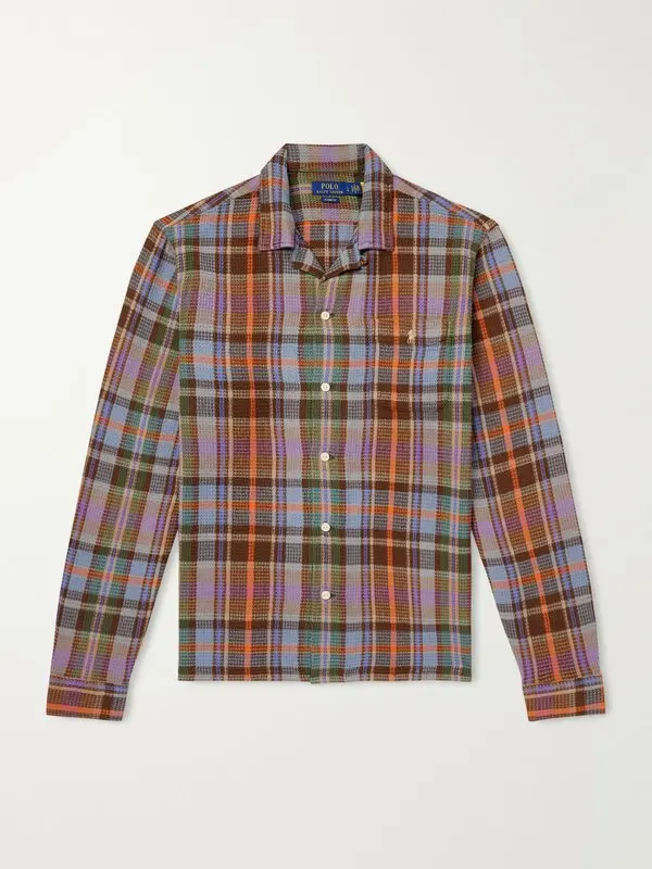 Polo Ralph Lauren Checked Cotton-waffle Shirt