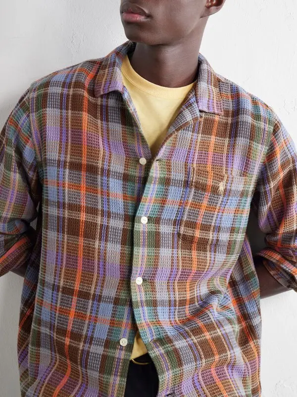 Polo Ralph Lauren Checked Cotton-waffle Shirt