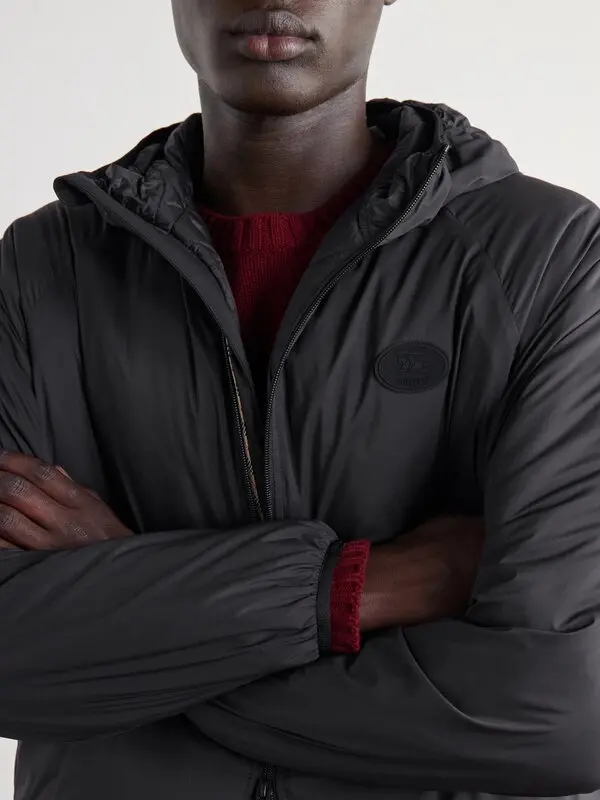 Burberry Logo-appliquéd Shell Hooded Jacket