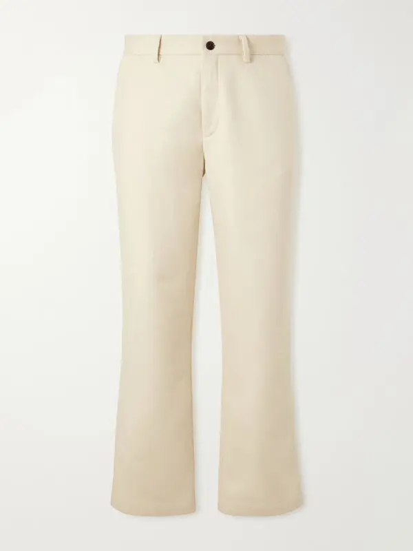 Mr P. Straight-leg Cotton And Cashmere-blend Twill Trouser