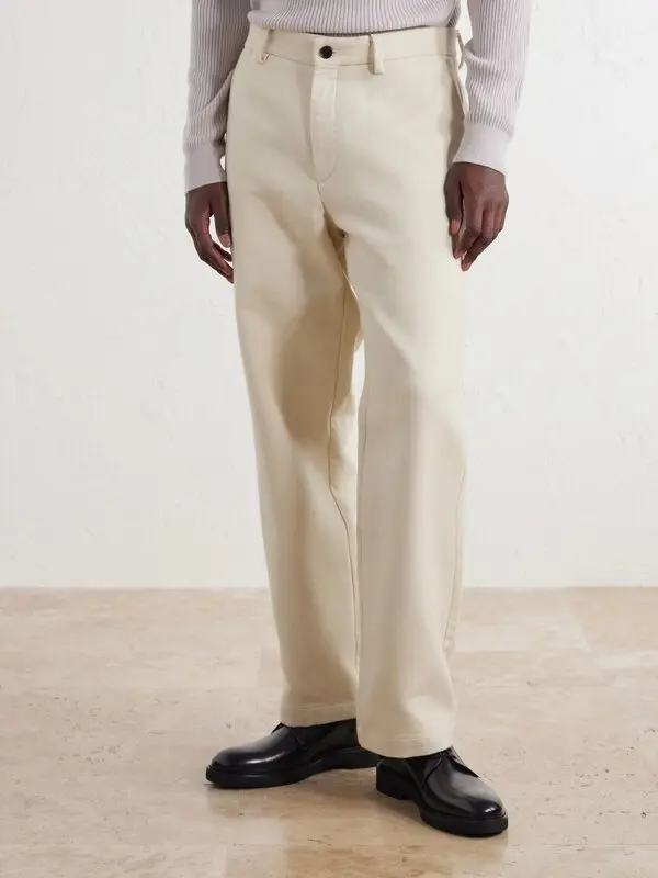 Mr P. Straight-leg Cotton And Cashmere-blend Twill Trouser