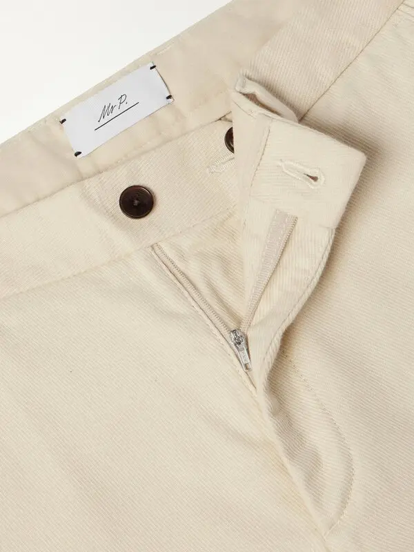 Mr P. Straight-leg Cotton And Cashmere-blend Twill Trouser