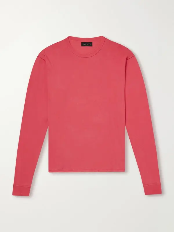 LES TIEN Cotton-jersey T-shirt - Red