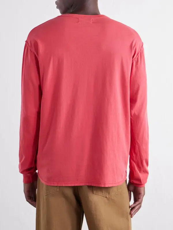 LES TIEN Cotton-jersey T-shirt - Red