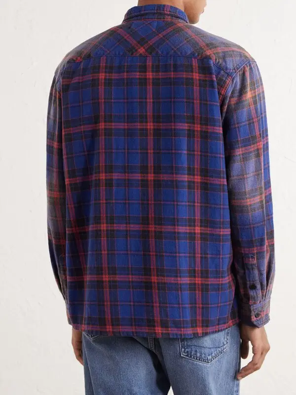 LES TIEN Checked Cotton-flannel Shirt