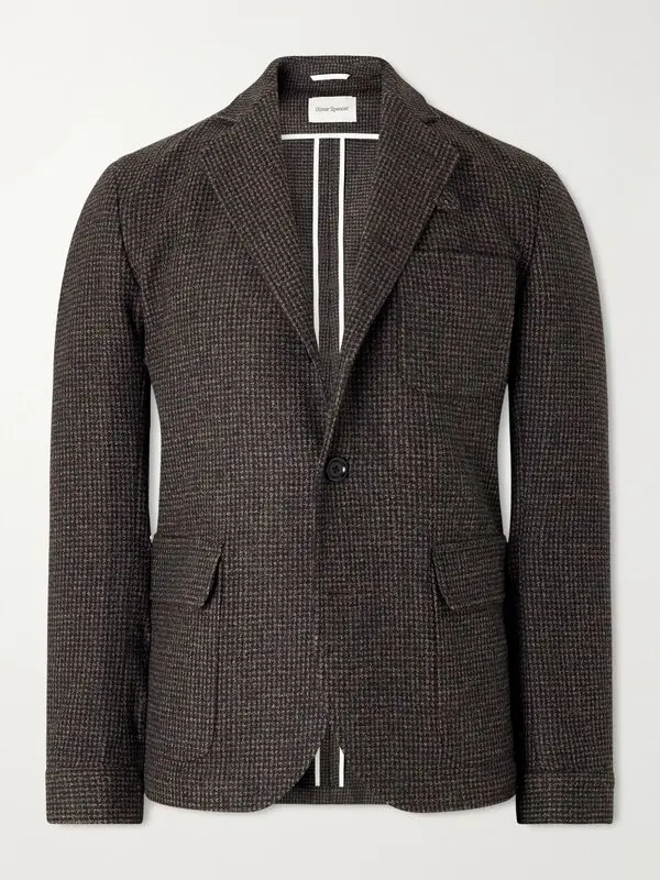 Oliver Peoples Solms Wool-blend Houndstooth Blazer