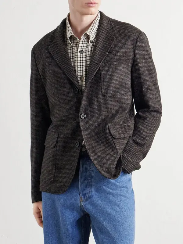 Oliver Peoples Solms Wool-blend Houndstooth Blazer