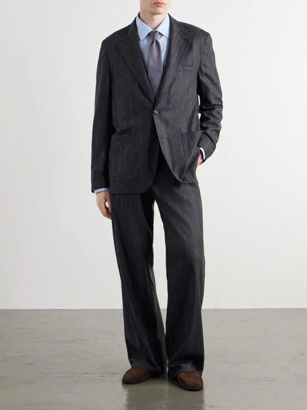 Oliver Peoples Westbury Striped Wool-blend Suit Jacket