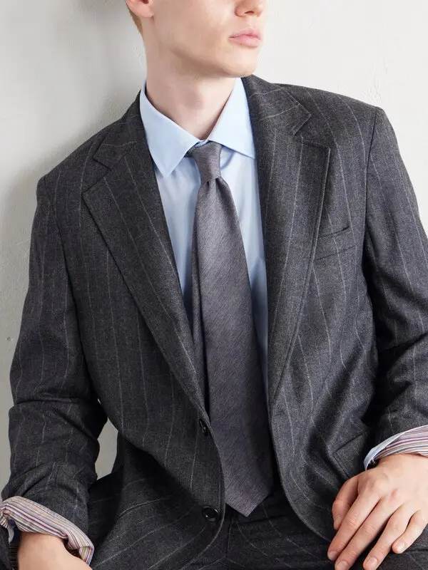 Oliver Peoples Westbury Striped Wool-blend Suit Jacket