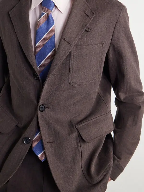 Oliver Peoples Solms Cotton-blend Herringbone Suit Jacket