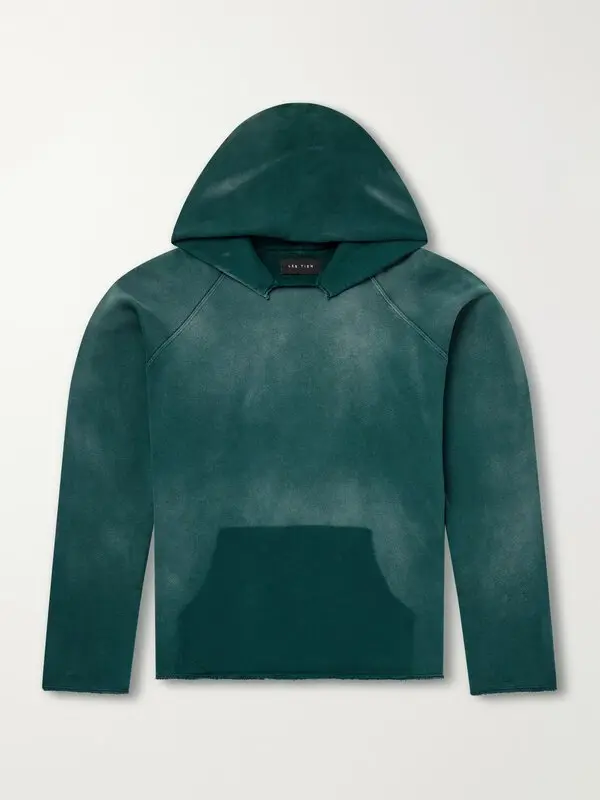 LES TIEN Cotton-jersey Raglan Hoodie