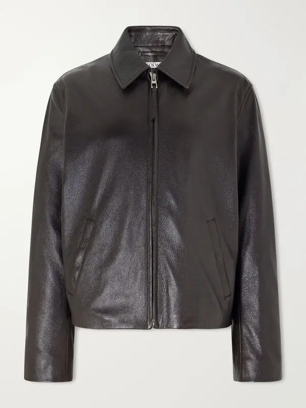 Loewe Full-grained Leather Jacket