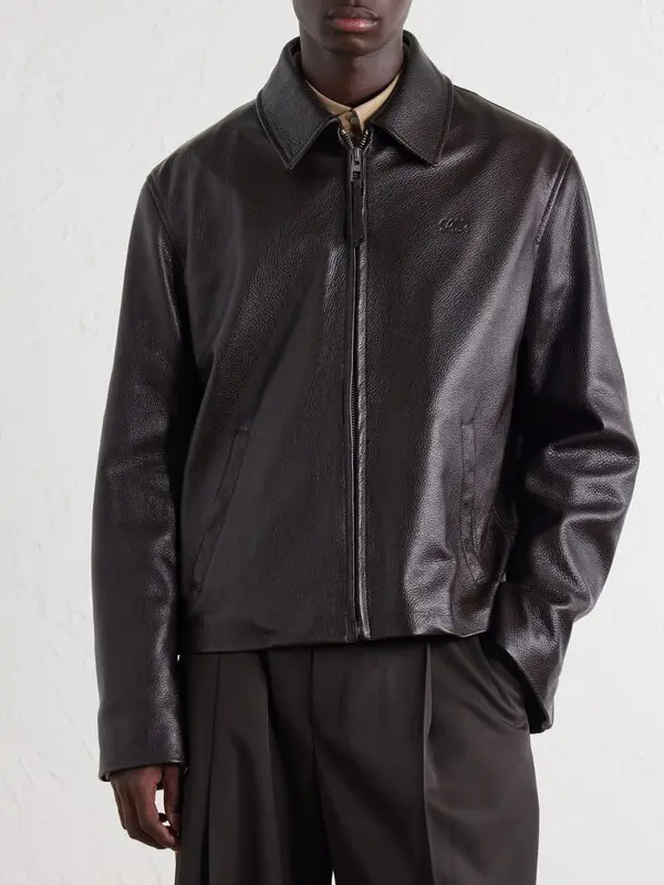 Loewe Full-grained Leather Jacket