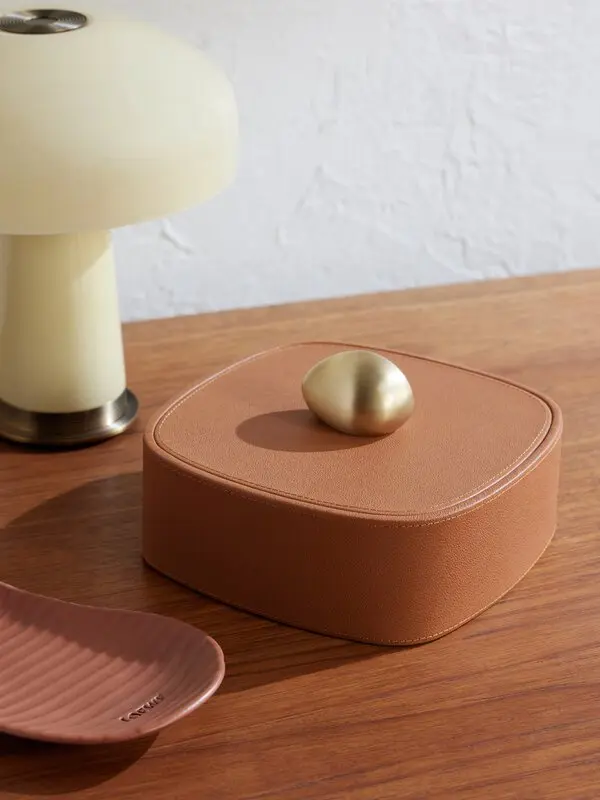 Assouline Pebbled Leather Trinket Box
