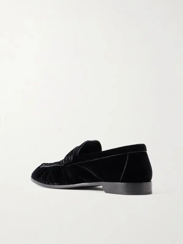 Saint Laurent Le Loafer Velvet Loafers