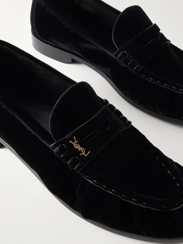 Saint Laurent Le Loafer Velvet Loafers