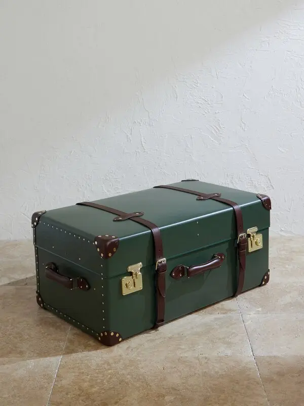 GLOBE-TROTTER Steamer Leather Home Trunk