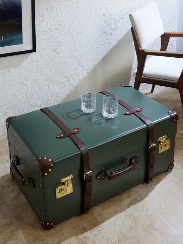 GLOBE-TROTTER Steamer Leather Home Trunk