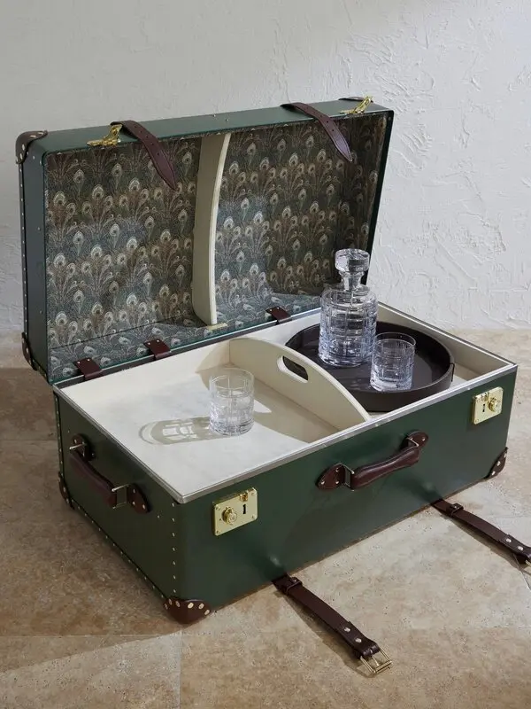 GLOBE-TROTTER Steamer Leather Home Trunk