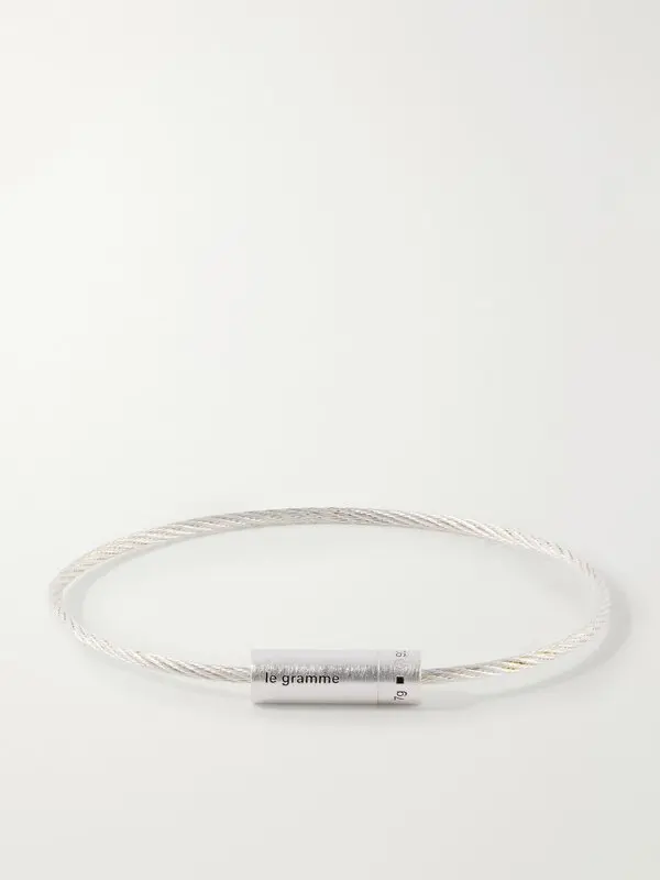 Le Gramme 7g Brushed Sterling Cable Bracelet - Silver