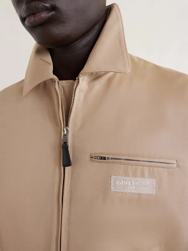 Givenchy Harrington Logo-appliquéd Cotton-twill Jacket