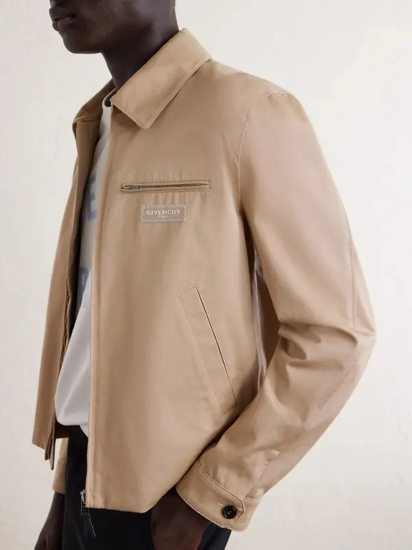 Givenchy Harrington Logo-appliquéd Cotton-twill Jacket
