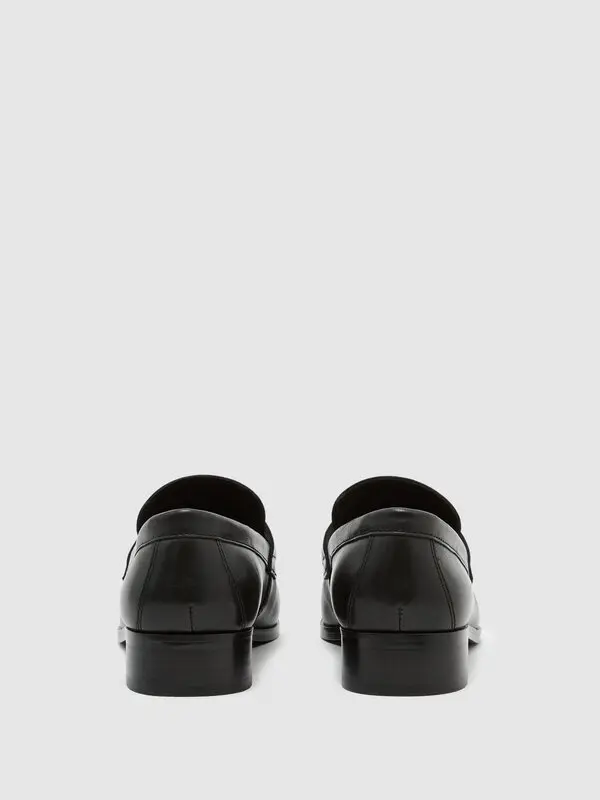 REISS Kallie Leather Penny Loafers