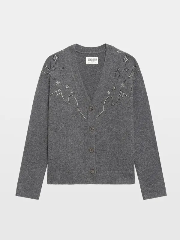 Zadig&Voltaire Mirkaz Cashmere Cardigan - Anthracite