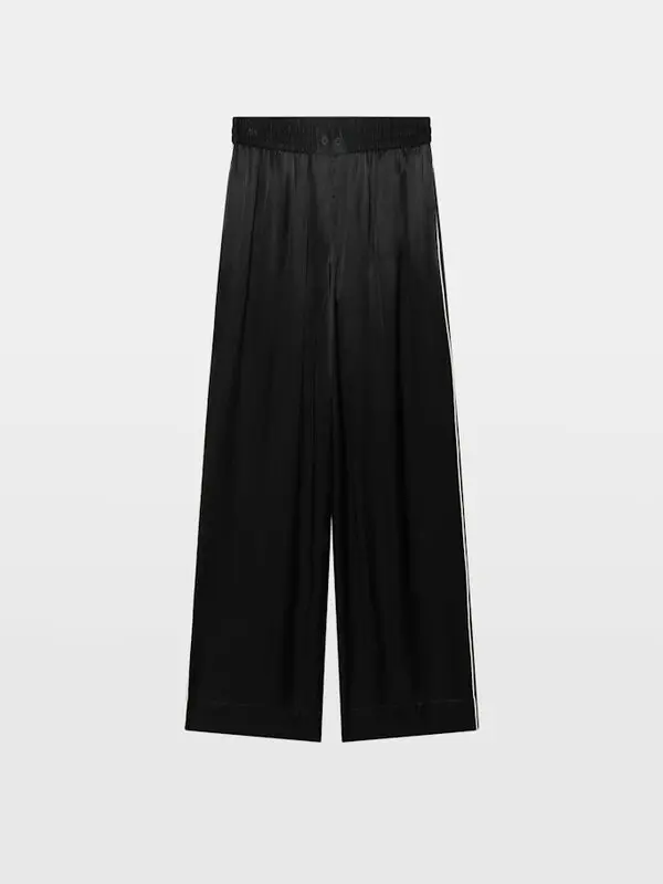 Zadig&Voltaire Satin Pajama Pants - Black