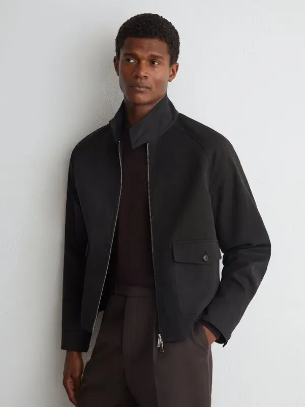 ATELIER Cotton Blend Harrington Jacket