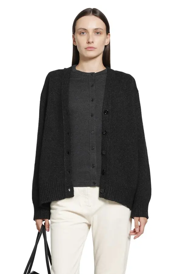 THE ROW Pranavi Cashmere Cardigan - Grey