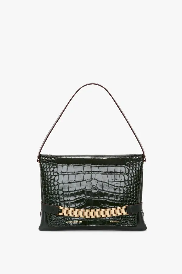 Victoria Beckham Chain Pouch With Strap - Dark Forest