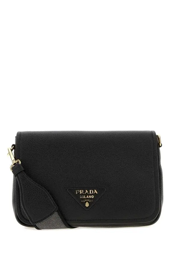 Prada Leather Crossbody Bag - Black
