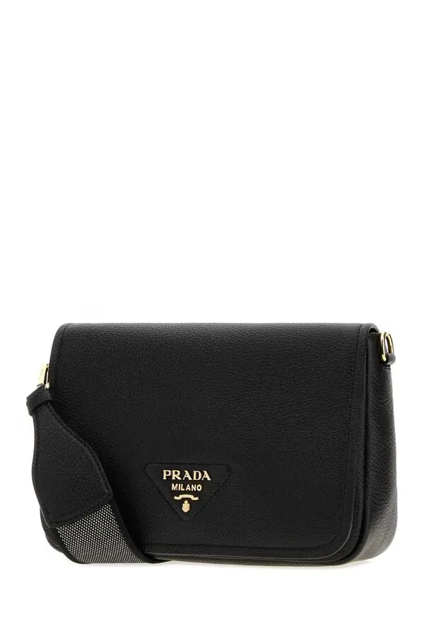 Prada Leather Crossbody Bag - Black