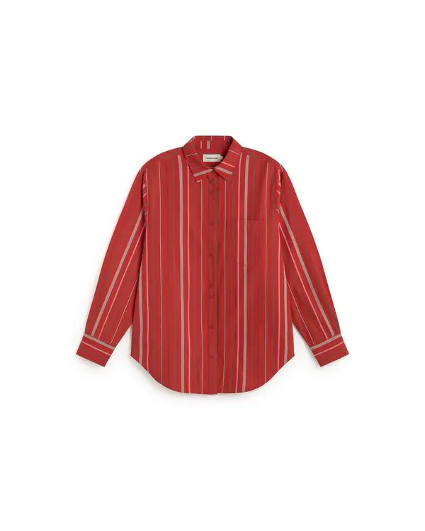 THINKING MU Odelia Oversized Striped Blouse