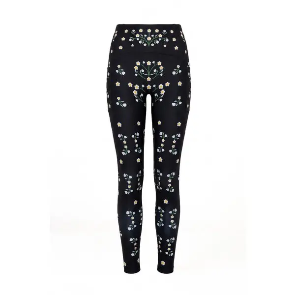 JESSIE ZHAO NEW YORK Night Garden High-waisted Leggings - Black