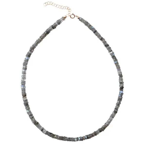 HERSELF COLLECTIONS 14k Gold Labradorite Necklace