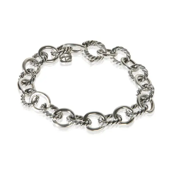 David Yurman Sterling Silver Oval Link Bracelet - Sterling_silver
