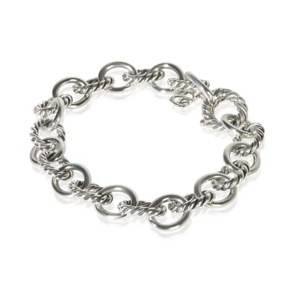 David Yurman Sterling Silver Oval Link Bracelet