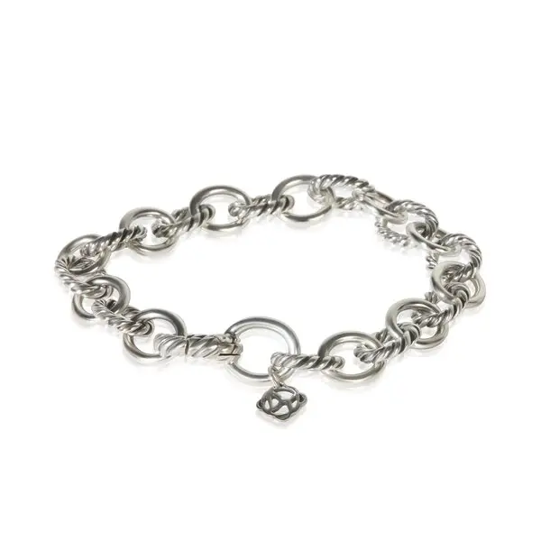 David Yurman Sterling Silver Oval Link Bracelet
