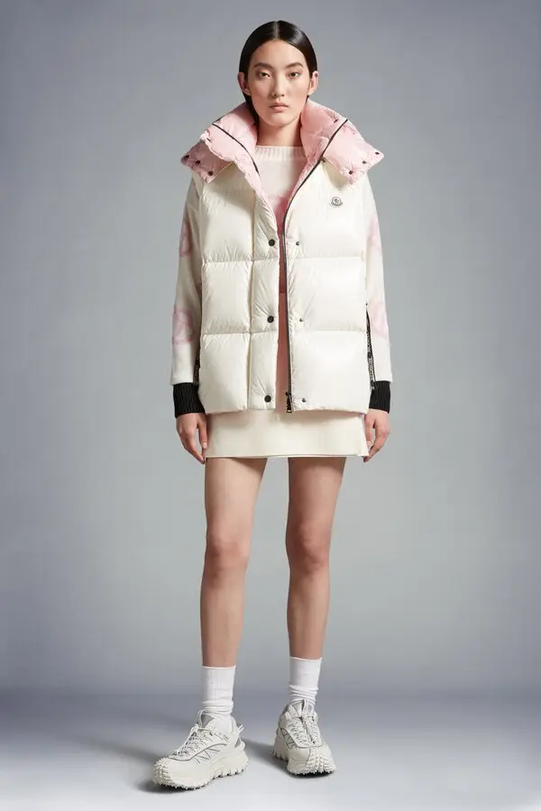 Moncler Luzule Hooded Down Vest - White
