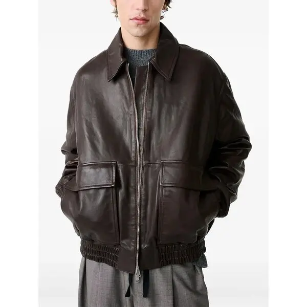 Studio Nicholson Piston Zip-up Jacket - Brown