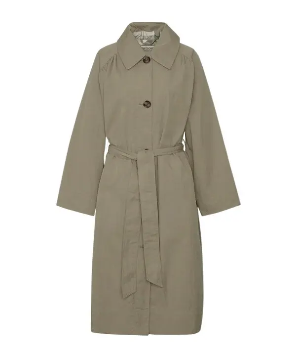 Barbour Garbo Showerproof Trench Coat - Gray