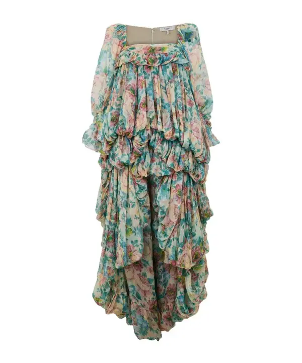Chloé Chiffon Dress Ld53 - Green
