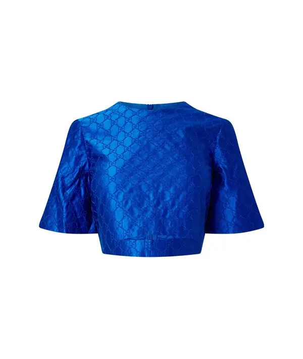 Gucci Plaid Blouse - Blue